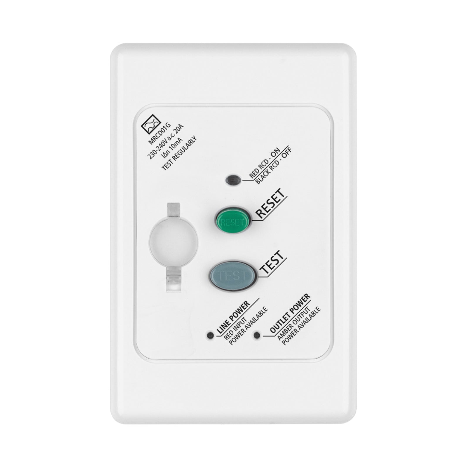 DETA 20A RCD Protected Safety Wall Switch