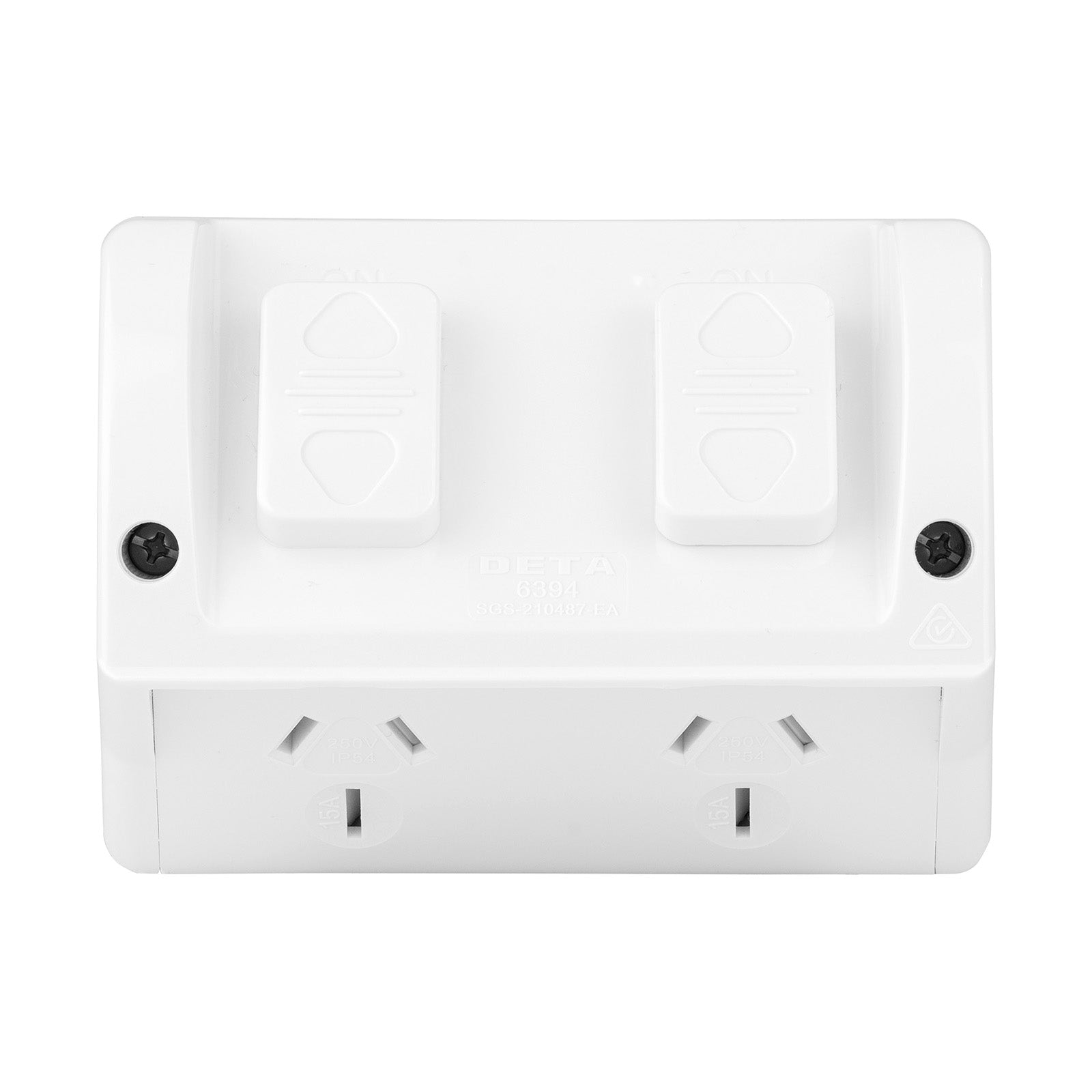 DETA 250V 15 Amp IP54 Outdoor Double PowerPoint