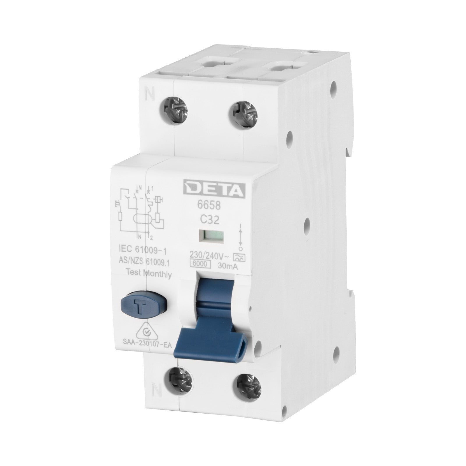DETA 32A Single Phase RCBO