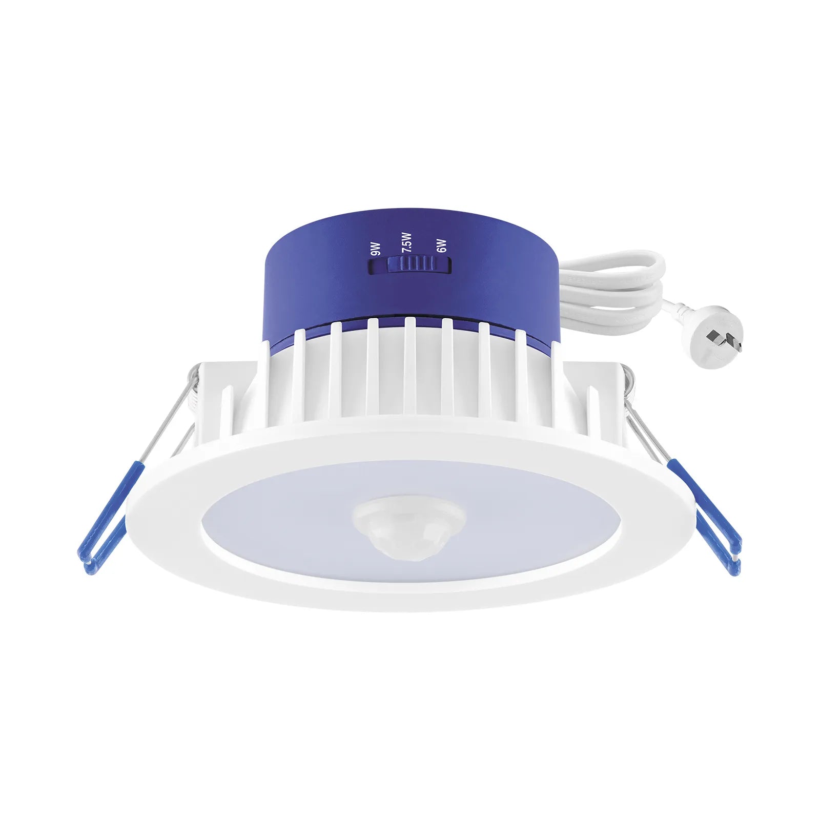 DETA 92mm Multi-Power Tri-Colour Non-Dimmable PIR Sensor LED Downlight