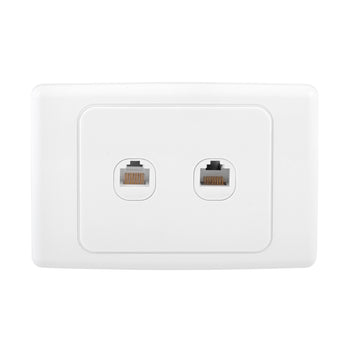 DETA Cat 6 Double Ethernet RJ45 Outlet