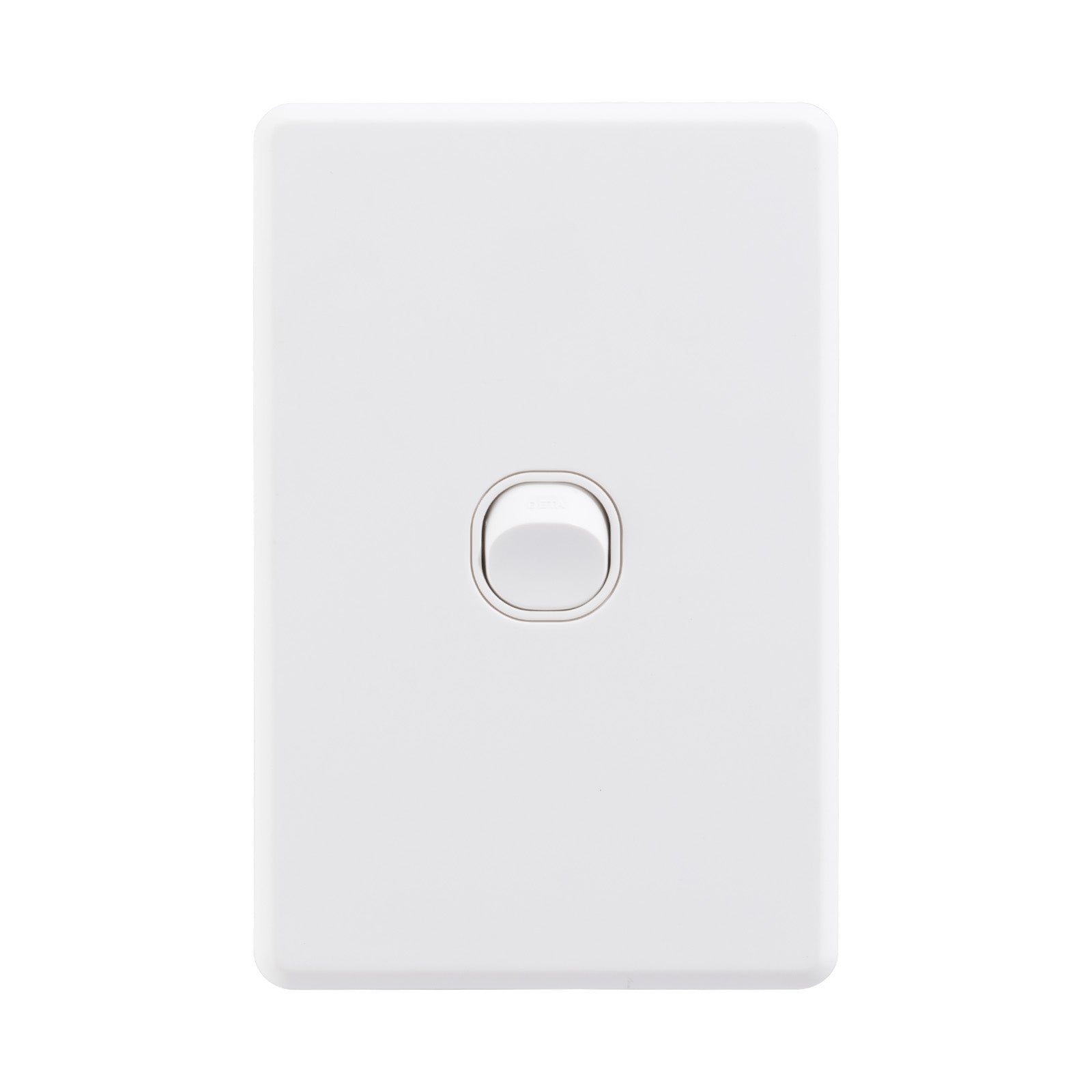 DETA Matte White S-Line Single Vertical Wall Switch