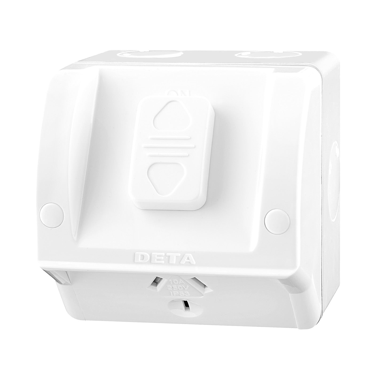 DETA Rhodium Single Outdoor Plated PowerPoint Outlet