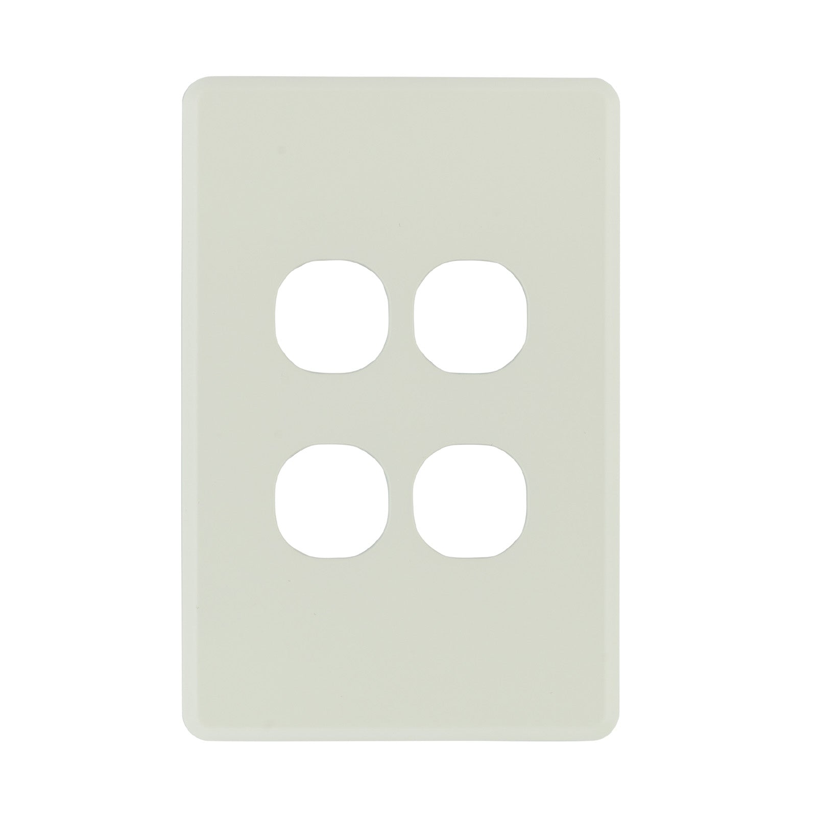 DETA S-Line Antique White 4 Gang Switch Cover Plate