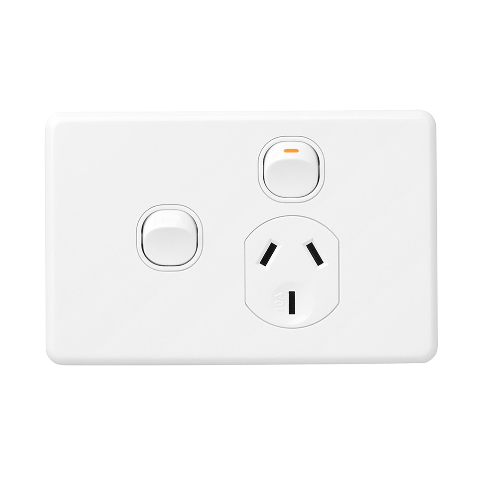 DETA X6 Series White Single PowerPoint with Extra Switch