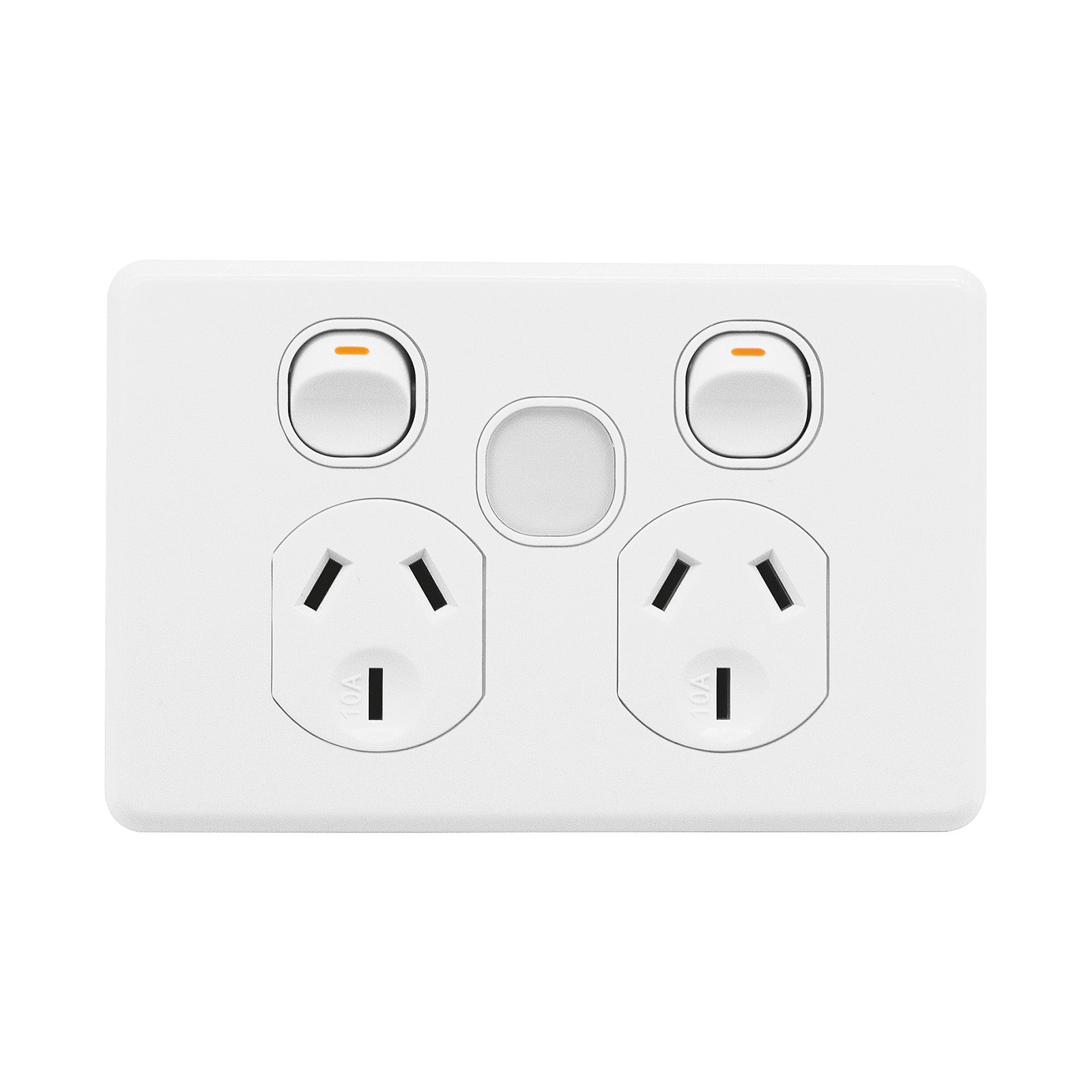 DETA X6 White Double PowerPoint with Dimmable Night Light Module